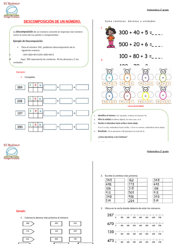 Redondeo a la Centena en Matemáticas | PDF