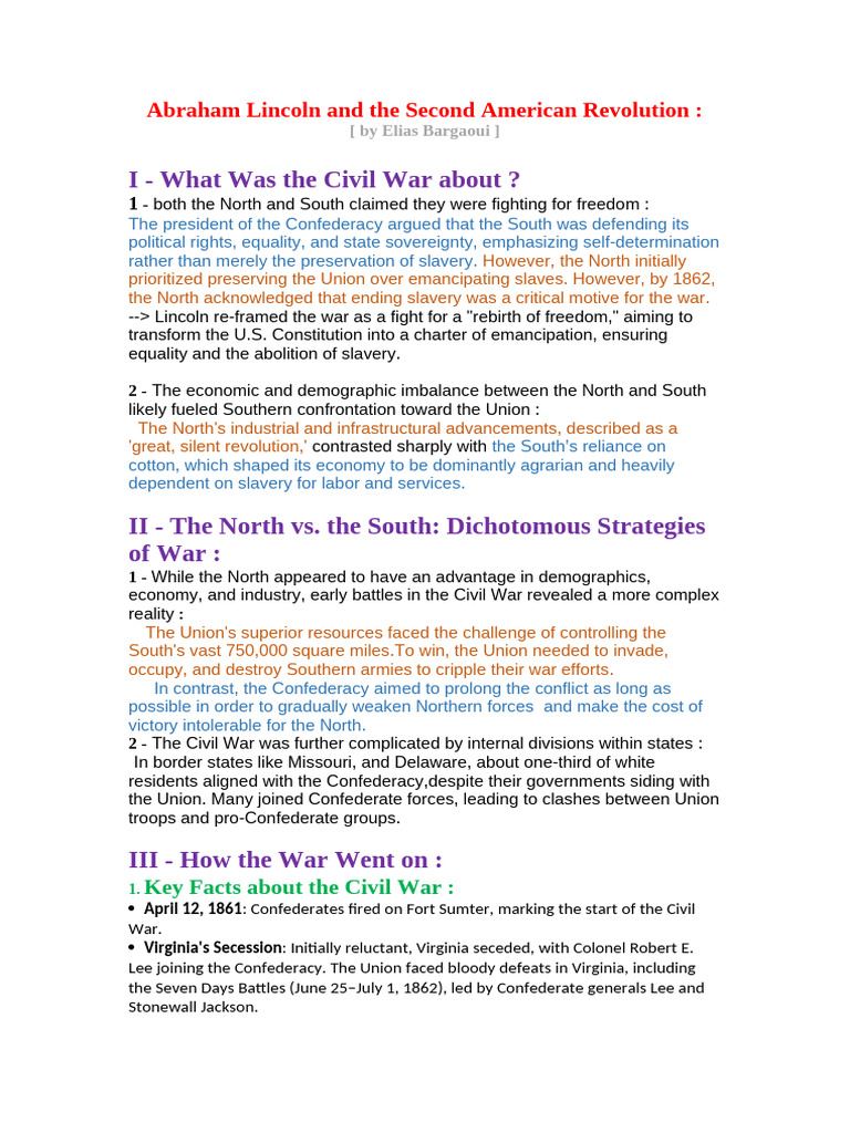 Abraham Lincoln and The Second American Revolution | PDF | Confederate ...