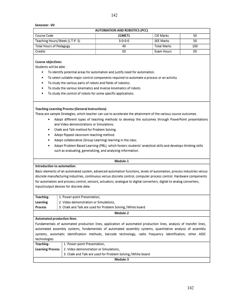 7th Sem Mech Syllabus Highlited1 | PDF | Control Theory | 3 D Printing
