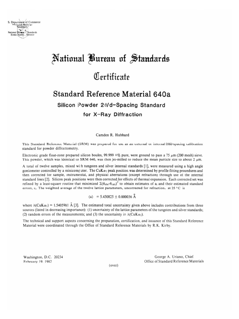 Standard Silicio 640a | PDF