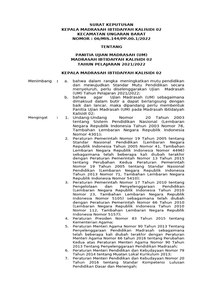 SK Kamad TTG Panitia Um | PDF