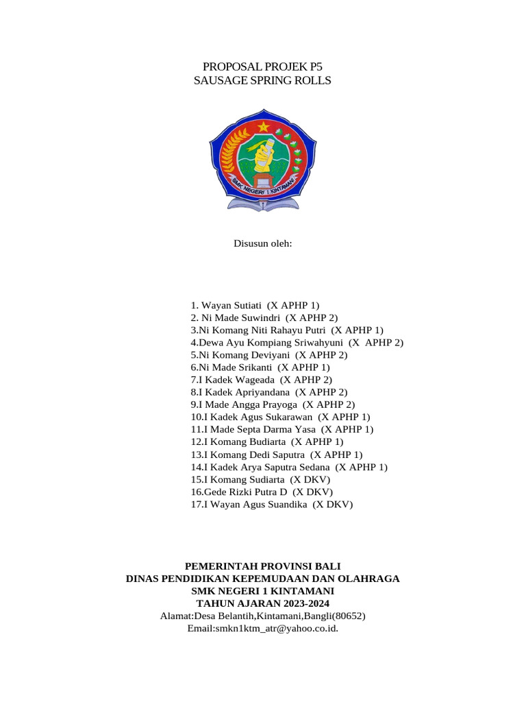 Proposal Projek P5 | PDF