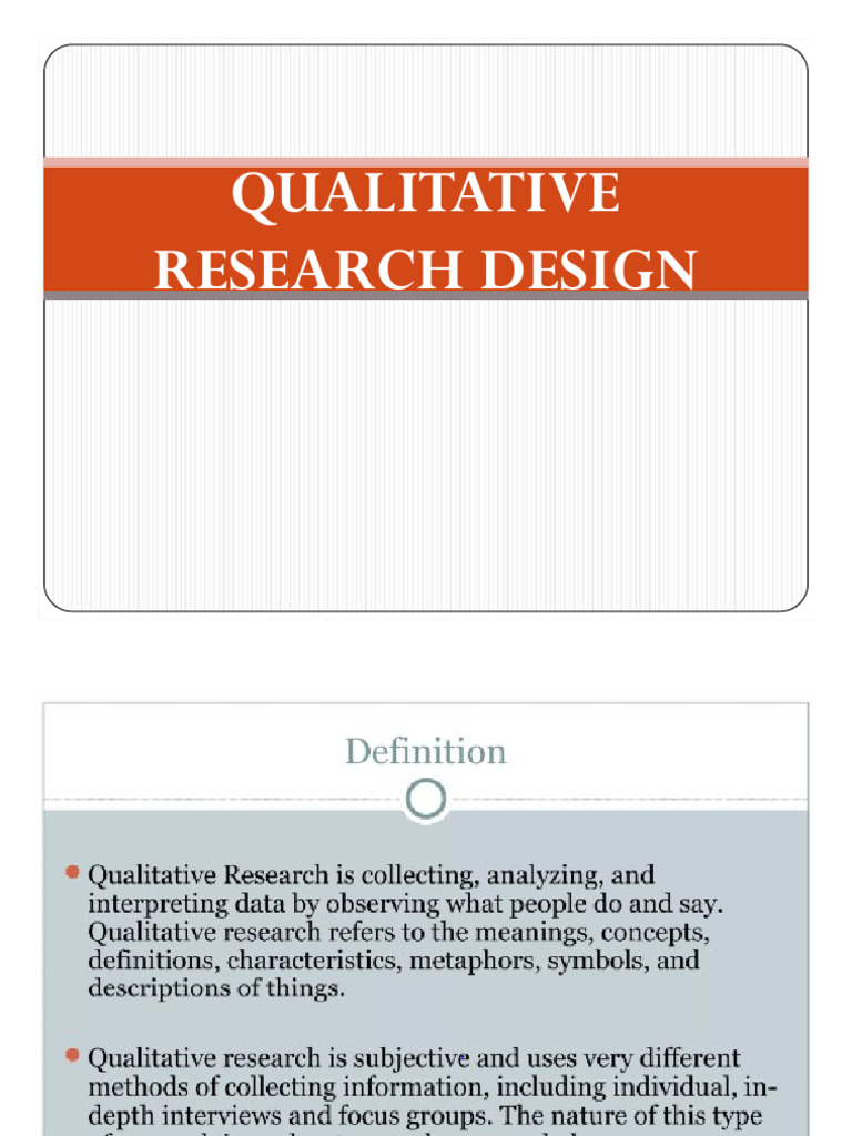 Qualitative Research Design Overview | PDF | Ethnography | Qualitative Research