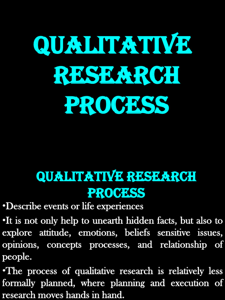 Qualitative Research Process New | PDF | Qualitative Research | Focus Group