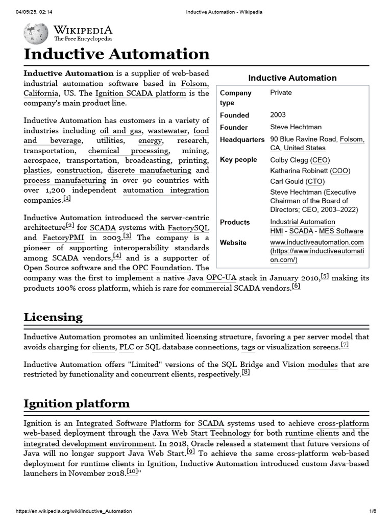 Inductive Automation - Wikipedia | PDF | Computing | Software Engineering