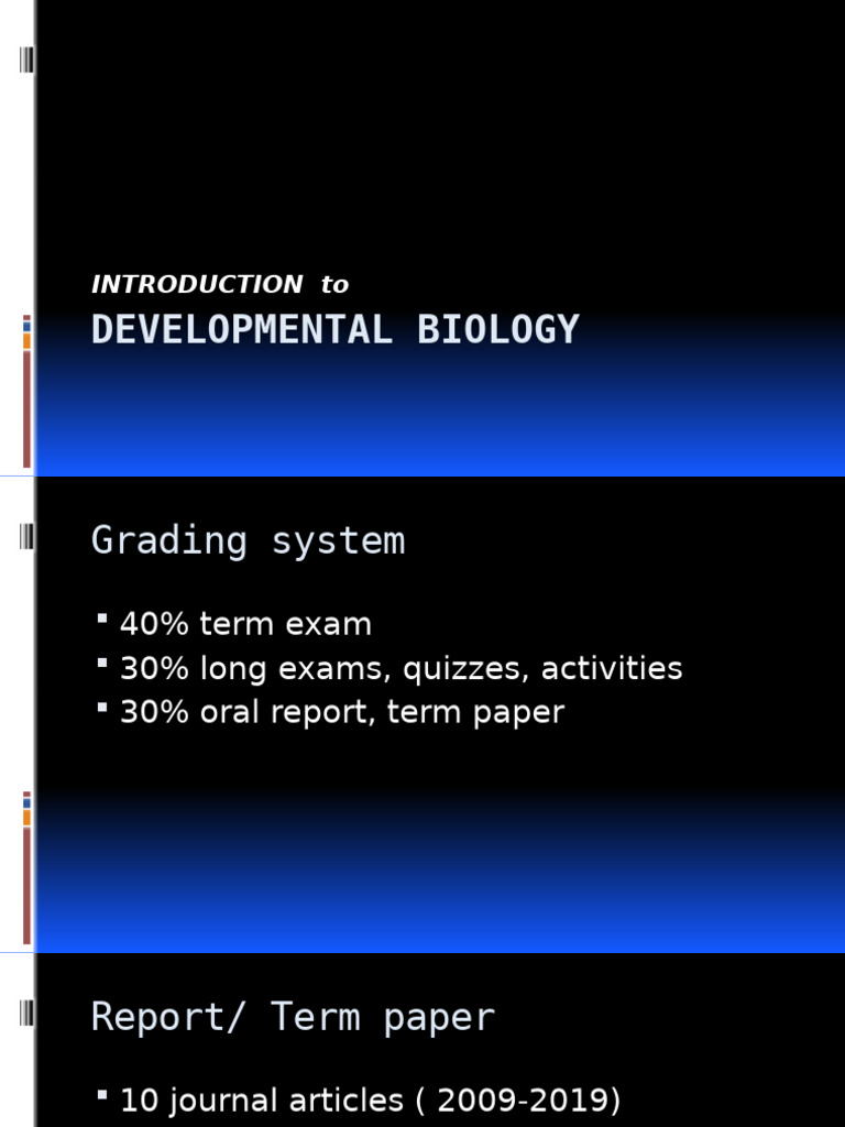 1 Introduction To Dev Bio | PDF | Cellular Differentiation ...