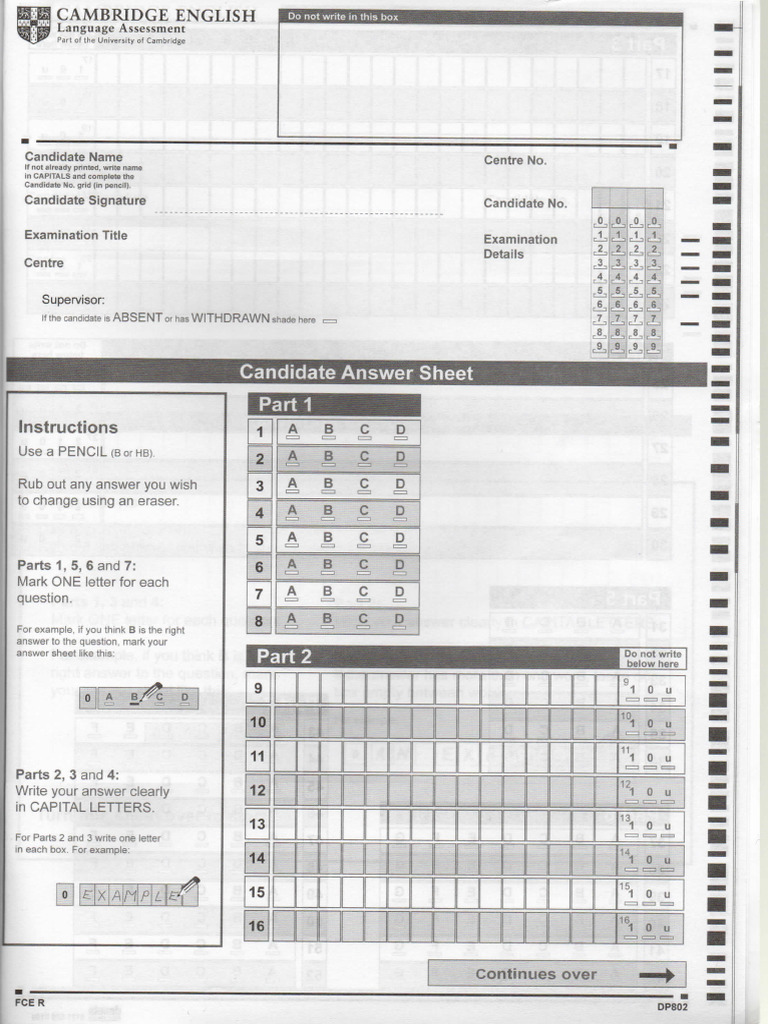 Answer Sheet - 250424 - 201635 | PDF