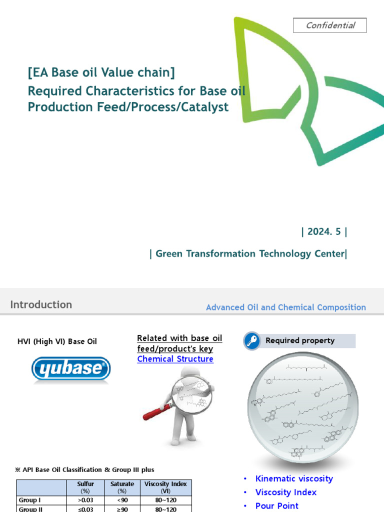 EA Material - Required Charateristics For Base Oil Production Feed ...