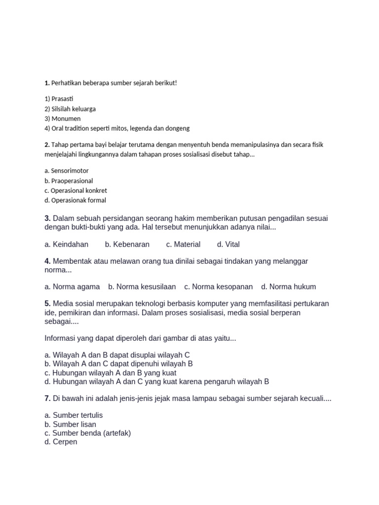 Soal PAS IPS 7 2022-2023 | PDF
