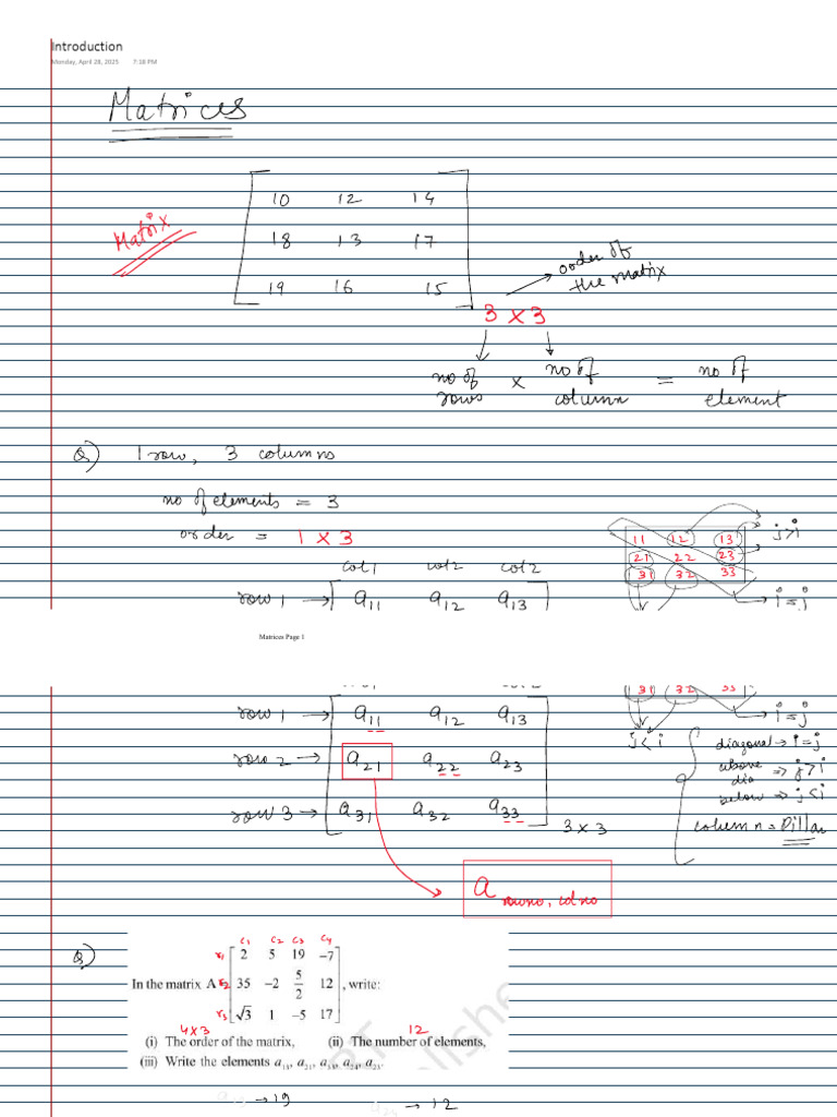 Matrices 1 | PDF