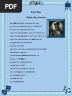 "Like Him - Tyler, The Creator Sheet Music" | PDF | Saxophone | Tenor ...