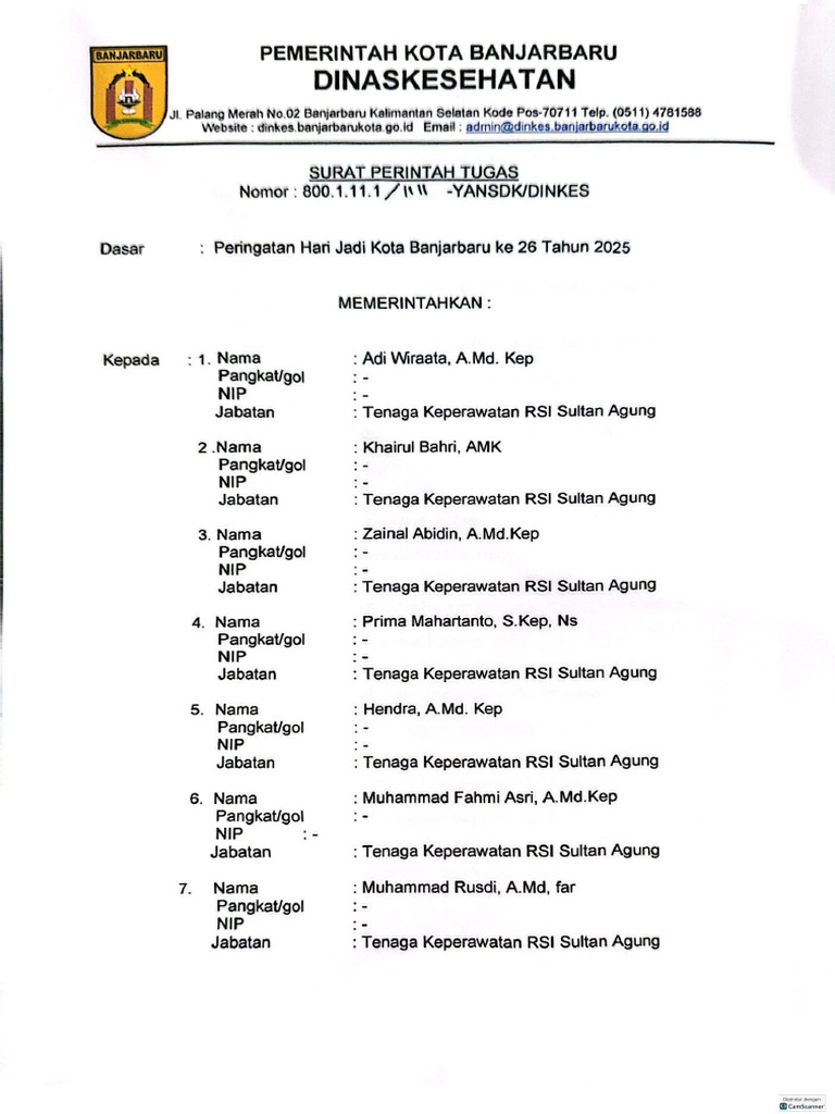 Surat Tugas Sunata Massal | PDF