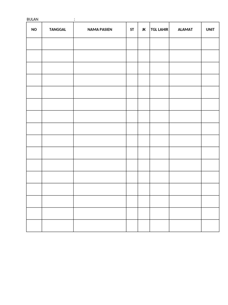 Form Buku Regis Malaria 2024 | PDF