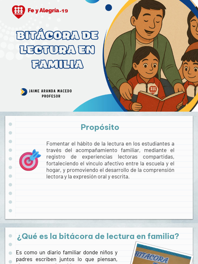Bitácora de Lectura Familiar: Guía Práctica | PDF | Blog | Cuentos