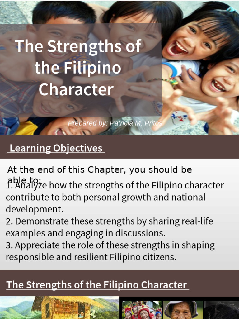 The STRENGTH OF THE FILIPINO CHARACTER | PDF | Empathy | Psychological ...
