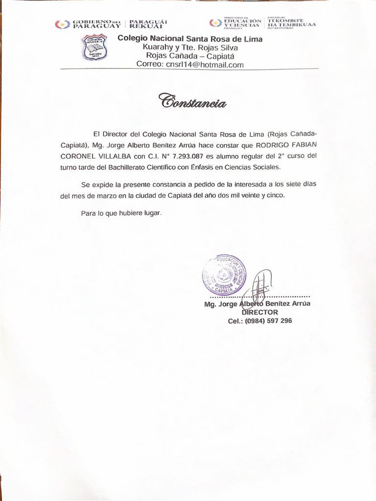Constancia | PDF