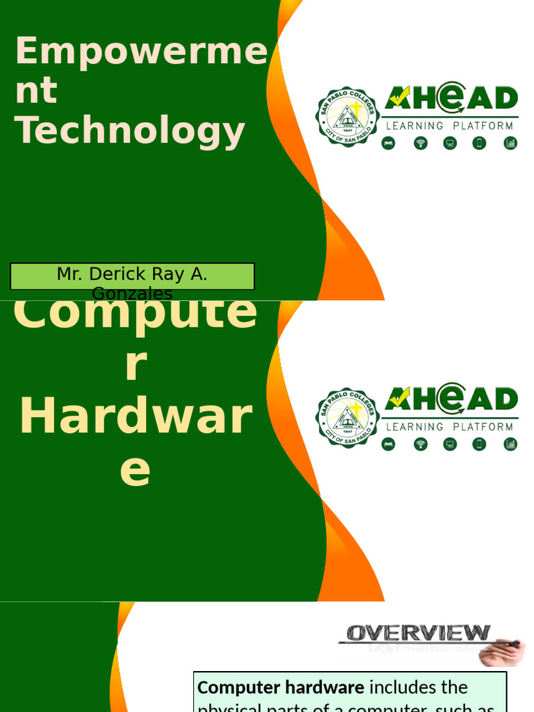 LESSON-1-Computer-Hardware | PDF | Computer Data Storage | Input/Output