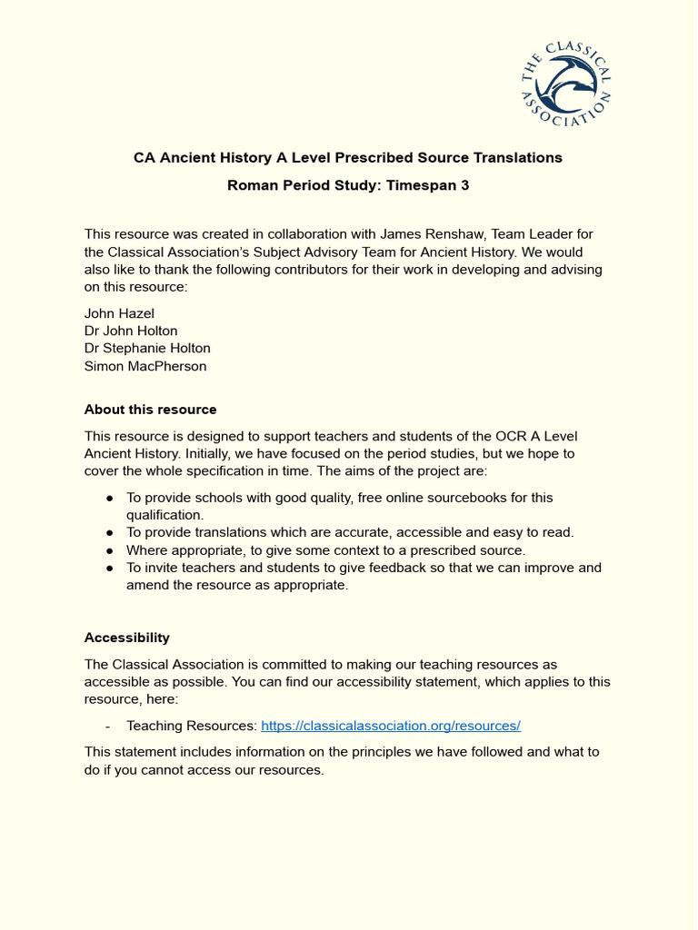 CA Ancient History A Level Roman Period Study Timespan 3 1 | PDF | Caligula