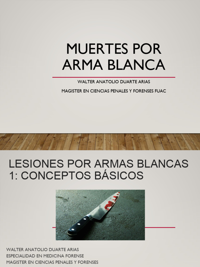 Lesiones Por Armas Blancas I - Conceptos Básicos | PDF | Cuchillo | Abdomen