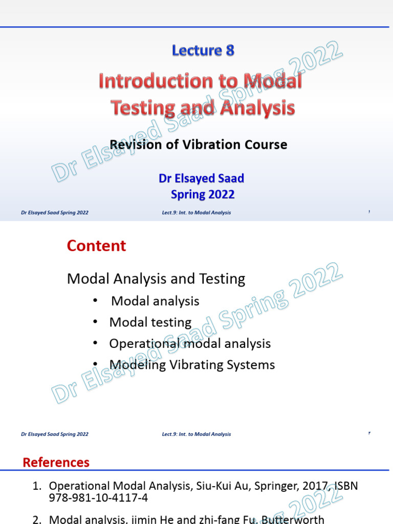 Lect. 8-9 - Introduction To MA | PDF | Finite Element Method | Mathematical Model