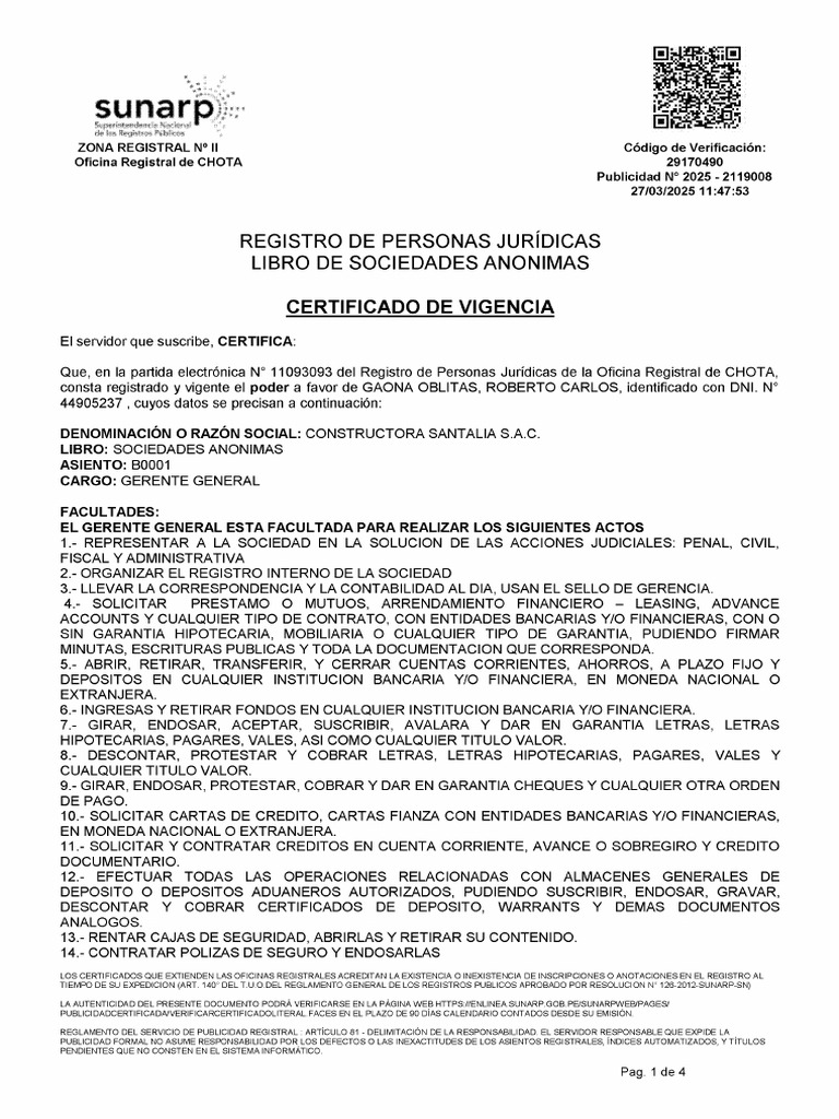 Vigencia Santalia 27 Marzo | PDF