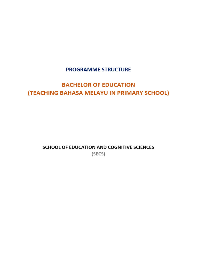 B.Ed BM - Programme.Structure | PDF | Cognition | Behavior Modification