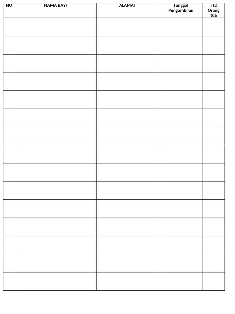 Form Register SHK | PDF