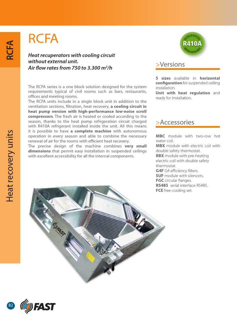 Рекуператори с охлаждане RCFA | PDF | Building Automation | Mechanical Engineering