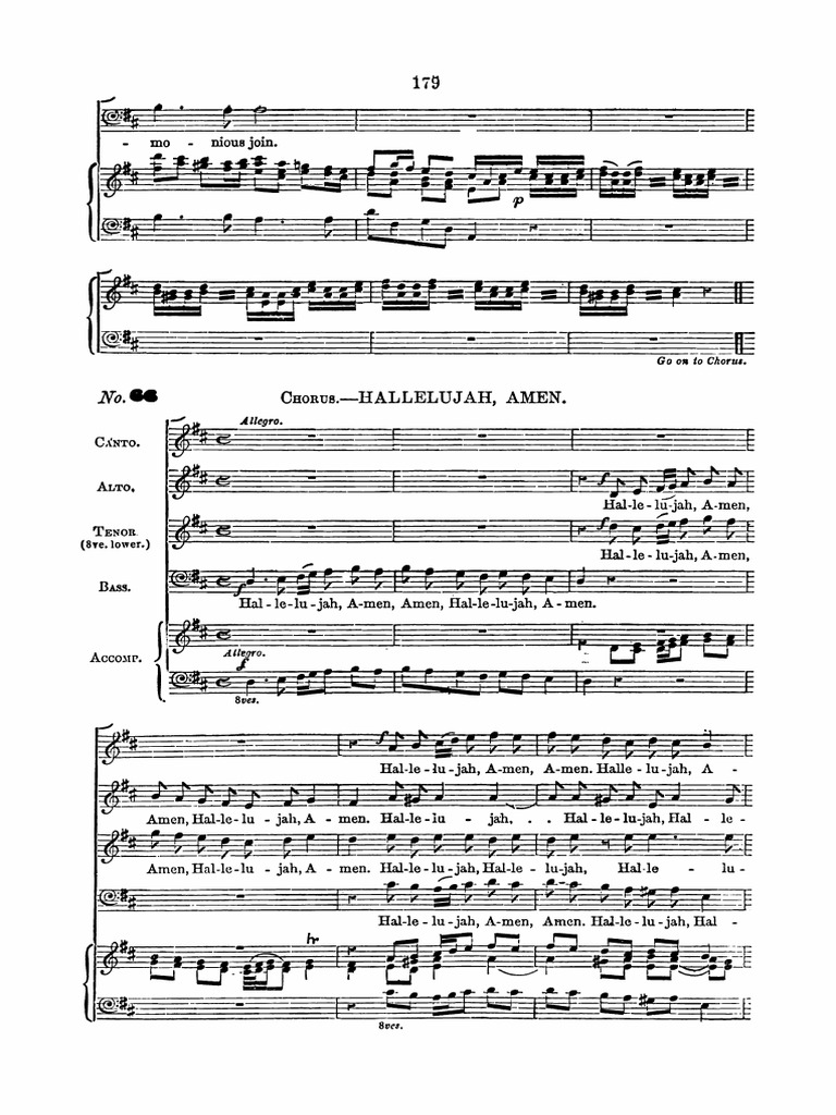 Hallelujah-Amen - Judas Maccabaus (Handel) | PDF