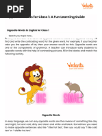 Opposite Words List for Class 3 | PDF