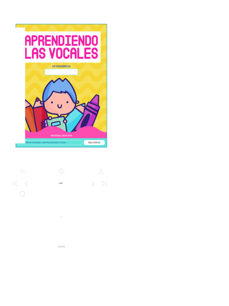 Aprendiendo Las Vocales | PDF
