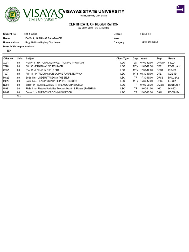 Cor Dañola, Jainamae Talatayod | PDF