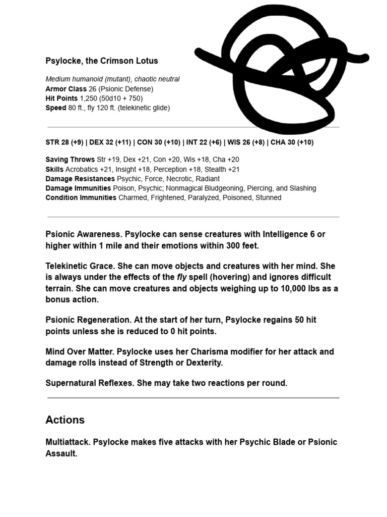 Marvel D&D Stat Blocks 2 | PDF