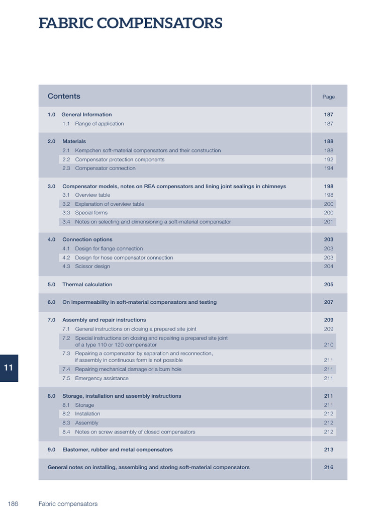 Fabric Compensators Overview and Applications | PDF | Duct (Flow) | Screw