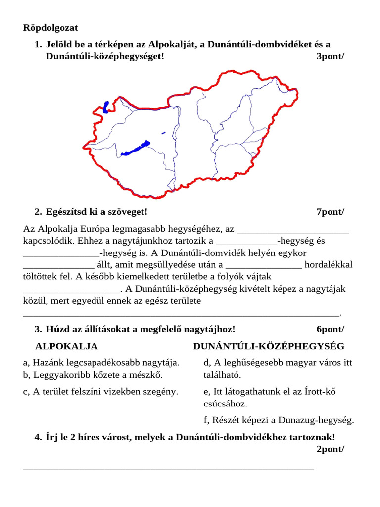 Alpokalja Dunántúli-D Dunántúli-Khg - Röpi | PDF