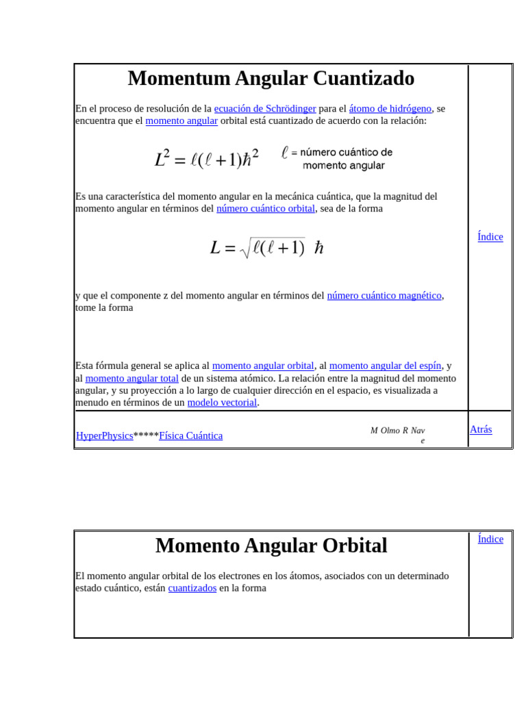Momento Anular y de Espin | PDF | Orbital atómico | Spin (Física)