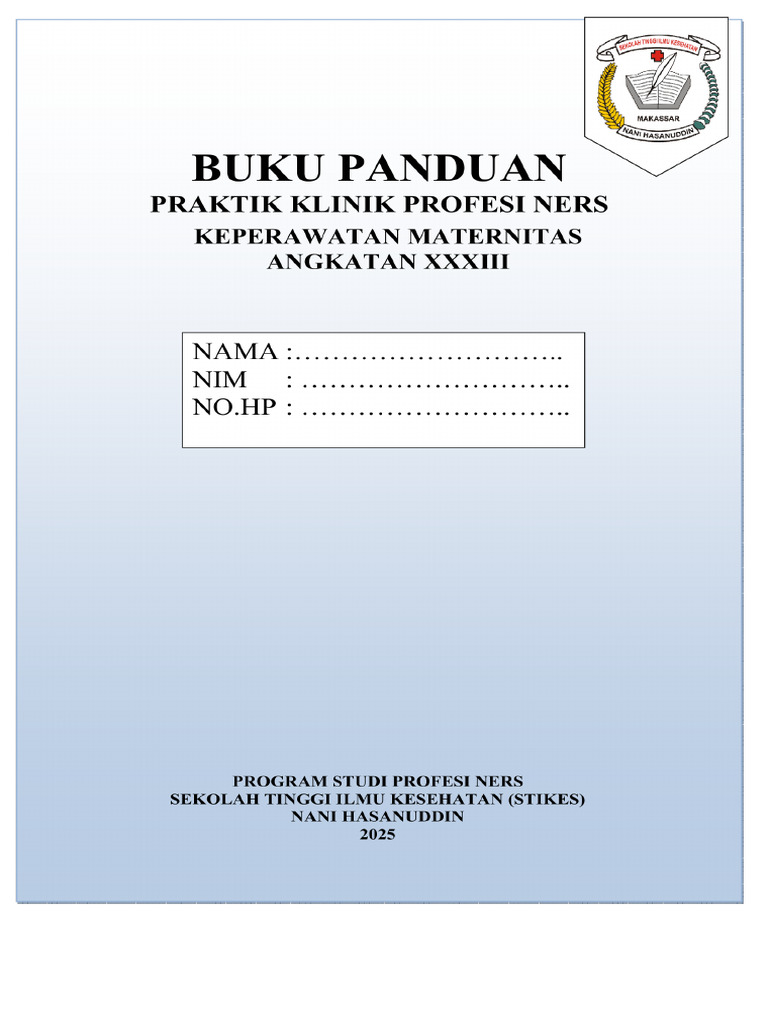 Panduan Maternitas Ners 33_mahasiswa | PDF