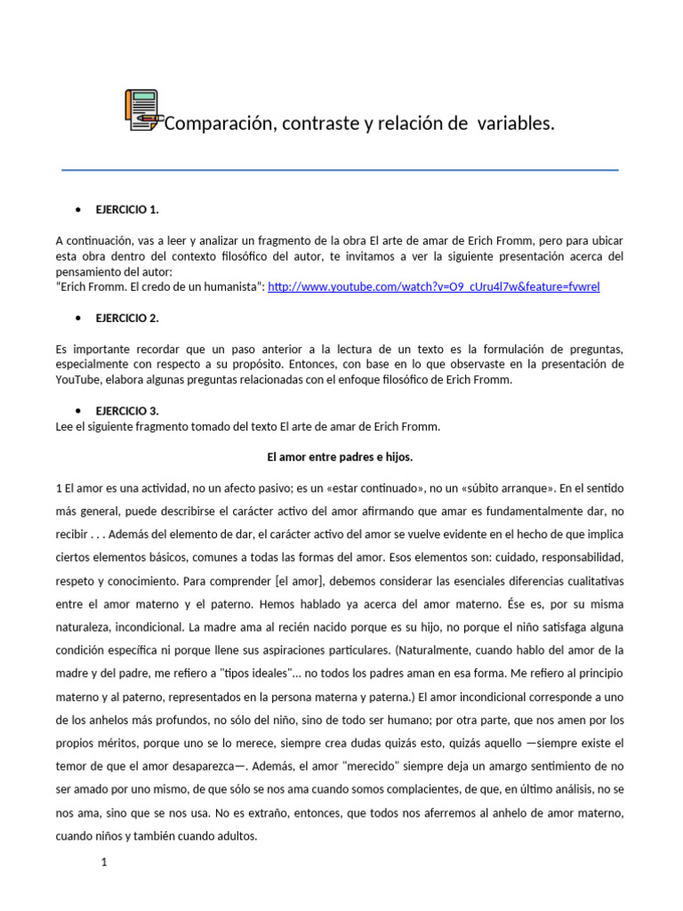 Act. Diagrama Matriz | PDF | Amor | Erich Fromm