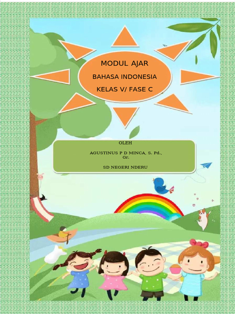 PDF Modul Ajar Bahasa Indonesia Memahami Ciri Ciri Dan Isi Pantun Fase ...