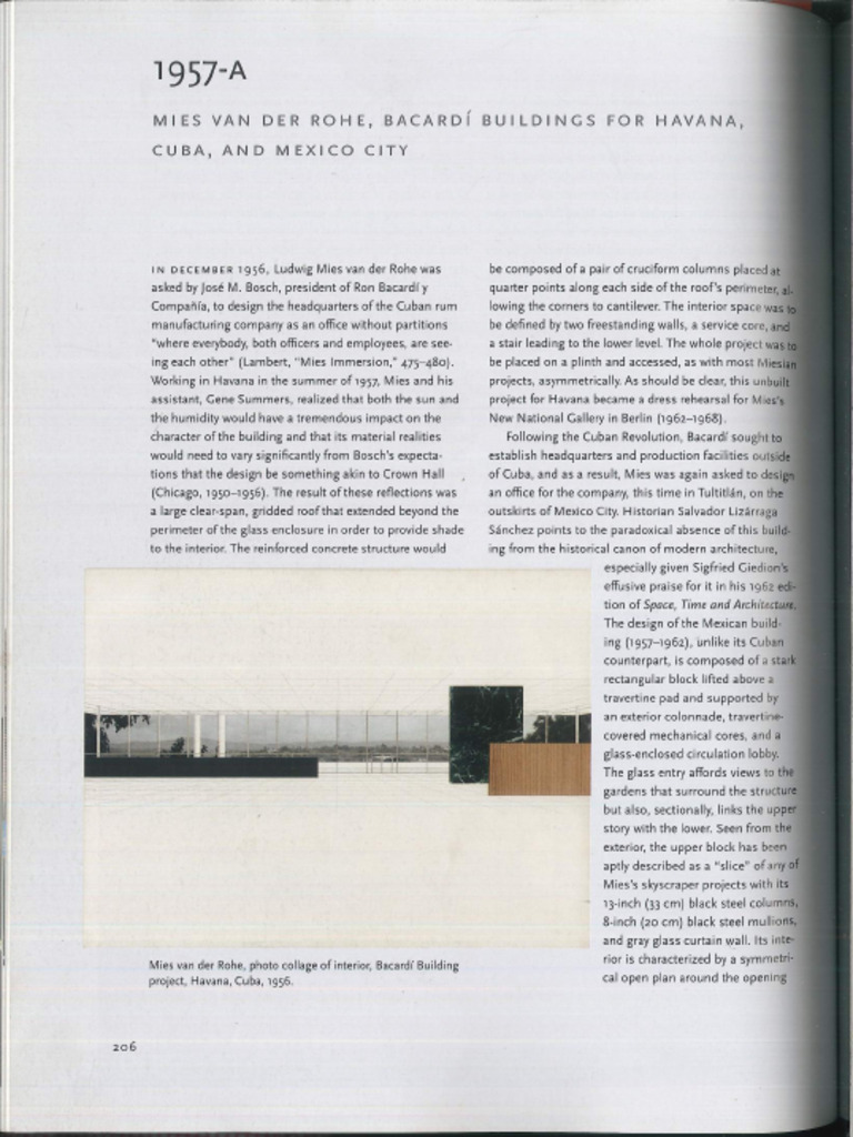Mies Van Der Rohe, Edificio Bacardí para La Havana, Cuba y Ciudad de ...