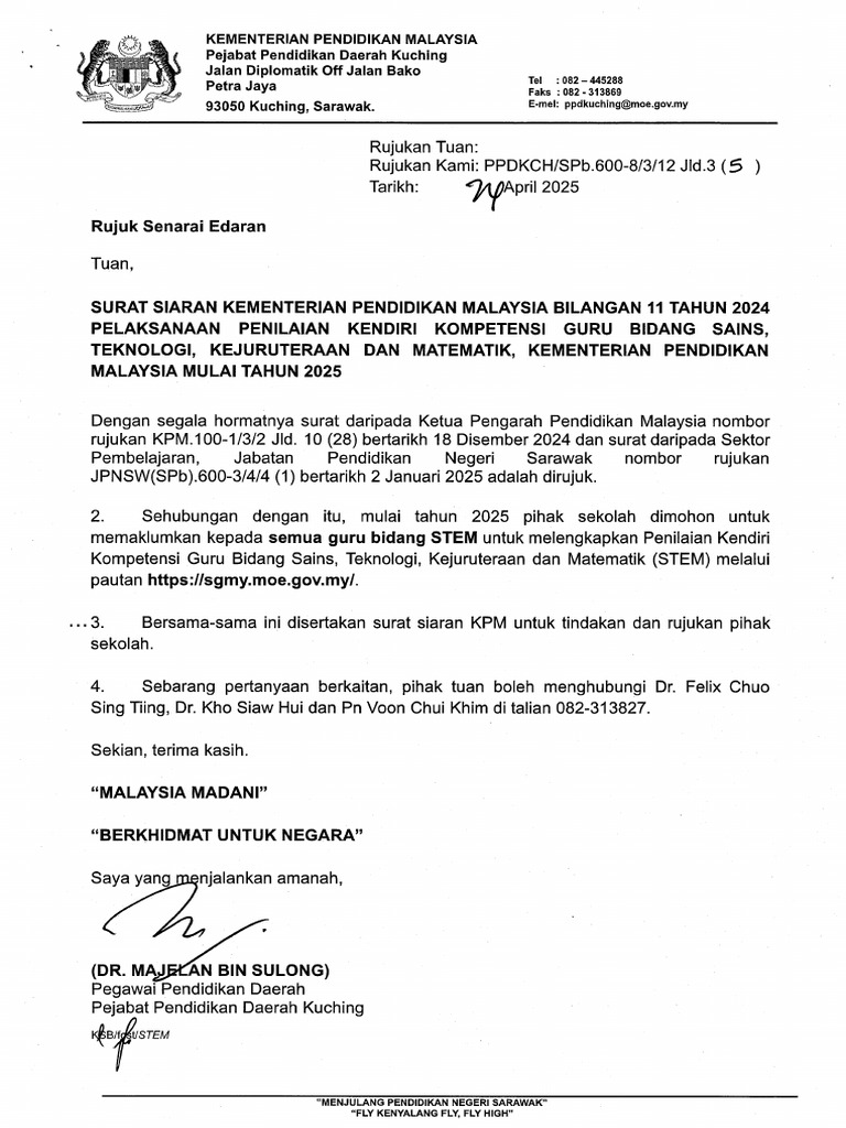 032PelaksanaanPenilaianKendiriKompetensiGuruBidangSTEM (SekolahRendah ...