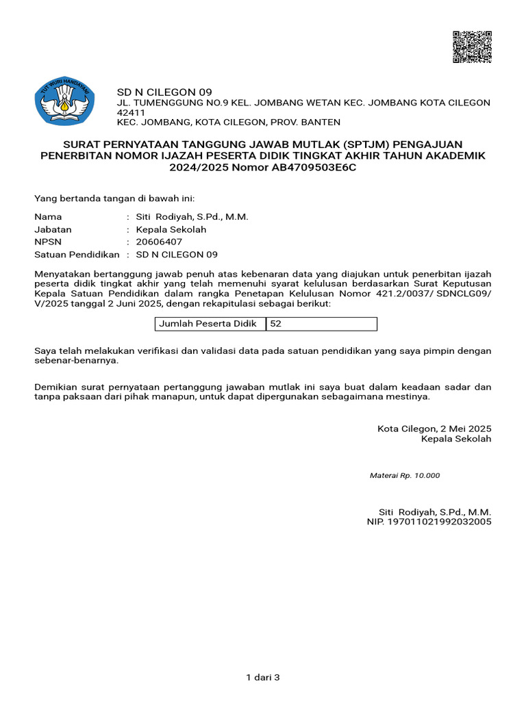 SPTJM Kelulusan 2025 | PDF