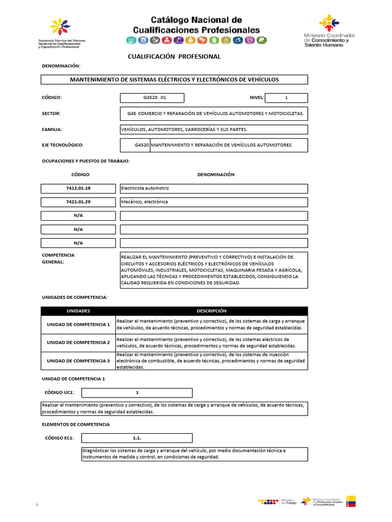 498 Mantenimiento de Sistemas Electricos y Electronicos de Vehiculos | PDF | Seguridad y salud ...