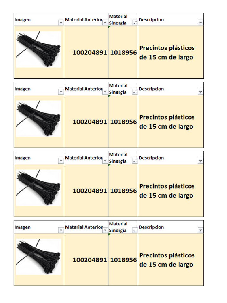 Etiqueta - Precintos Plásticos de 15 CM de Largo | PDF