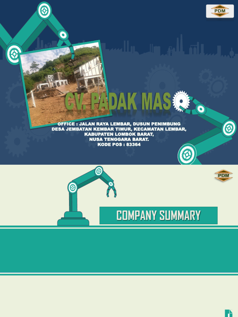 PADAK MAS (COMP. PROFILE MODERN) - ENG - Rev.1 | PDF | Secondary Sector Of The Economy | Resource