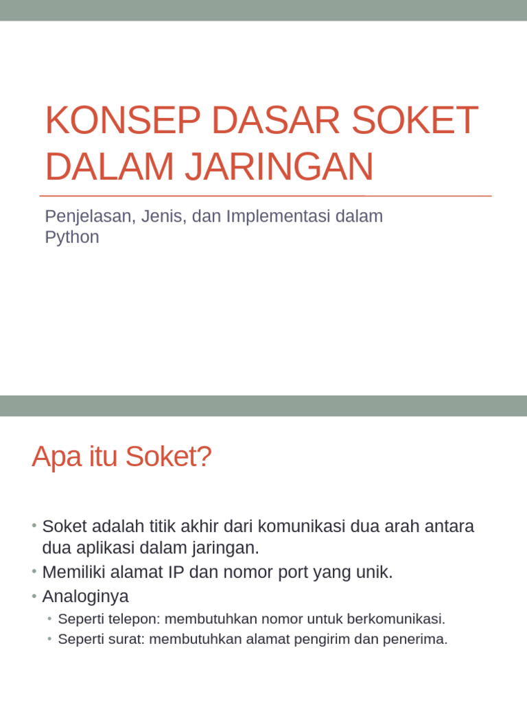 p3. Konsep Dasar Soket | PDF