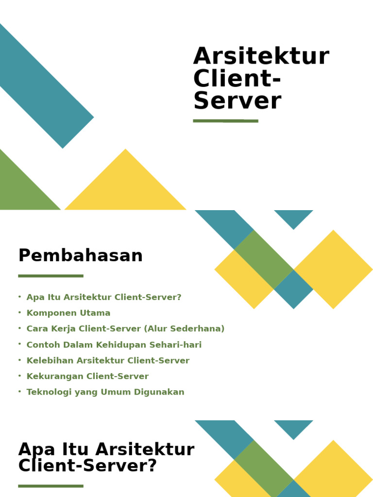 P2. Arsitektur Client-Server | PDF