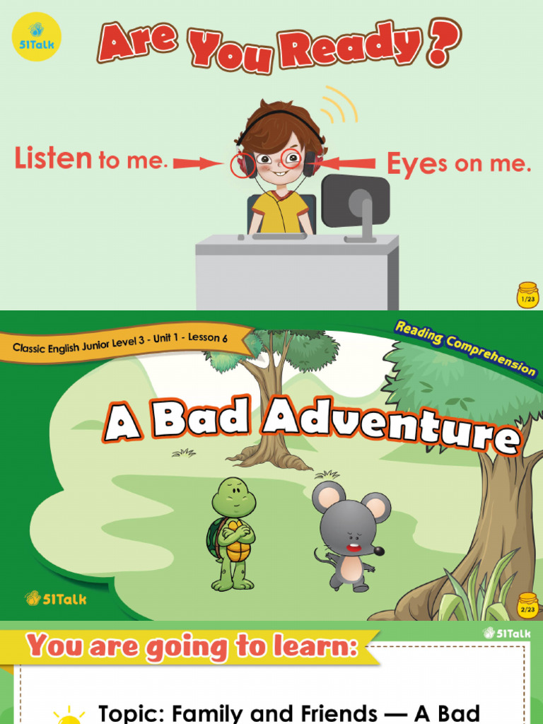 Level 3 - Unit 1 - Lesson 6 - A Bad Adventure | PDF