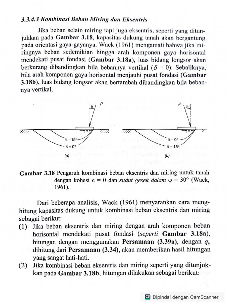 DD Pondasi Dangkal Eksentris Dan Miring | PDF