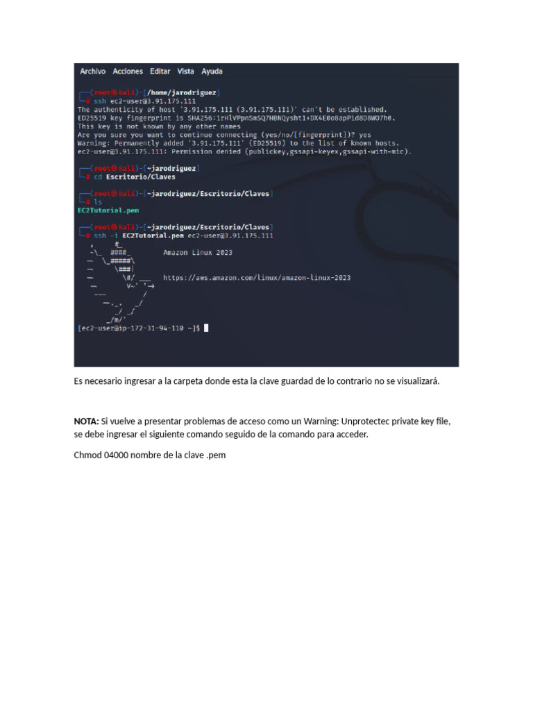 Comandos SSH Por Kali Linux | PDF